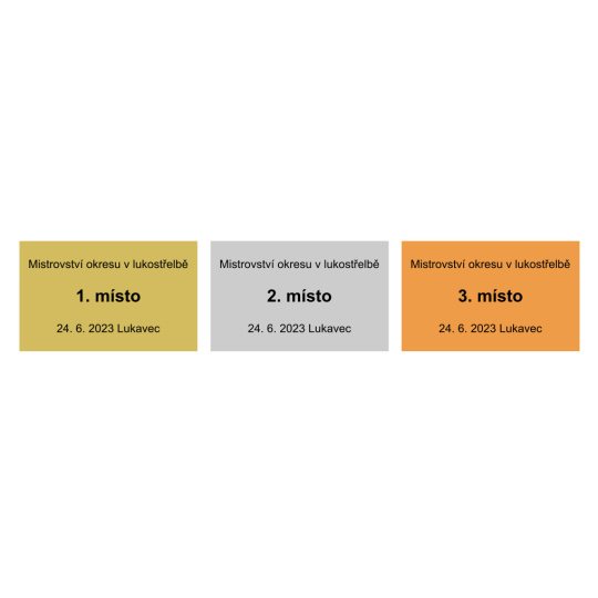 Kovový štítek - vlastní design nad 30 cm2 - 80 cm2 - zlatý - Sport and ...